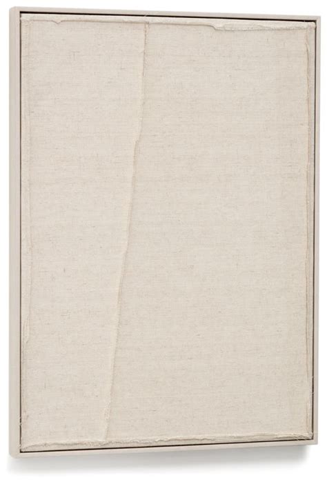 Obraz Biały Z Lnu Linia Pionowa 52x72 Cm D0700042jj05 Kave Home Sfmeble Pl