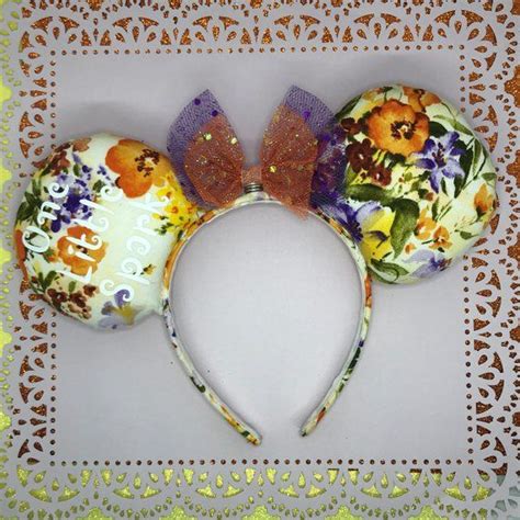 Figment Inspired Mickey Ears Floral Etsy Mickey Ears Mickey