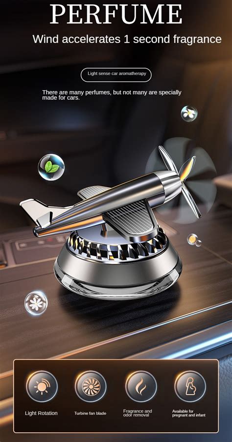 Car Perfume Solar Powered Airplane Model Aromatherapy Diffuser Air