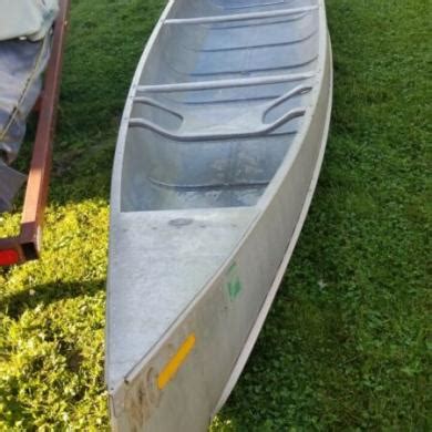Vintage Grumman 17 Foot Square Back Aluminum Canoe Hull Id 1749 G17s