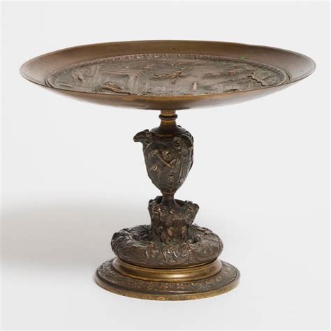Lot Neoclassical Bronze And Copper Electrotype Tazza Mid 19th Century