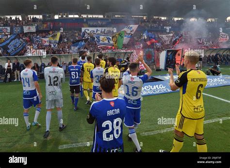 Pisa Italy 21st Aug 2023 Players Of Pisa Greet Their Fans During