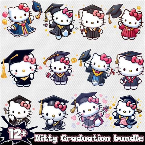 Hello Kitty Graduation 12 Png Bundle Hello Kitty Hello Kitty Birthday Hello Kitty Drawing