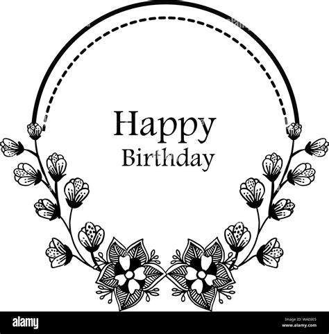 Black And White Birthday Vector