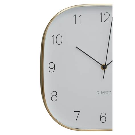 Premier Housewares Elko Square Gold Finish Case Wall Clock Jarrolds