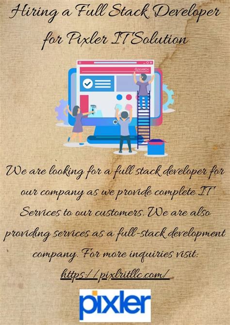 Ppt Hiring A Full Stack Developer For Pixler It Solution Powerpoint Presentation Id11775013