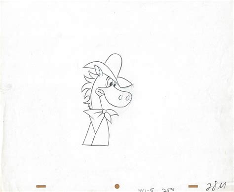 Quick Draw Mcgraw Original Animation Production Drawing 1973s Hanna