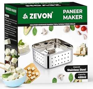 Zevon® Paneer Maker Steel Paneer Maker Mould Press With Square