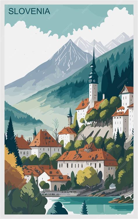 Premium Vector Slovenia Poster Design