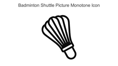 Badminton Shuttle Picture Monotone Icon In Powerpoint Pptx Png And Editable Eps Format PPT Slide