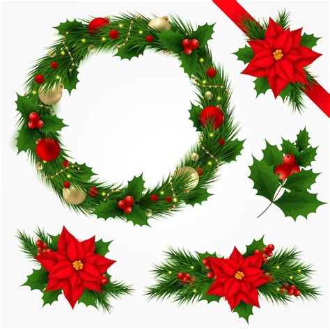 Guirnaldas Y Guirnaldas Navideñas Clip Art árbol De Navidad