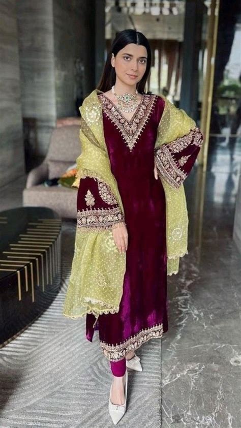 Valvet Dresses Design 2024 Velvet Dress Designs Latest Velvet