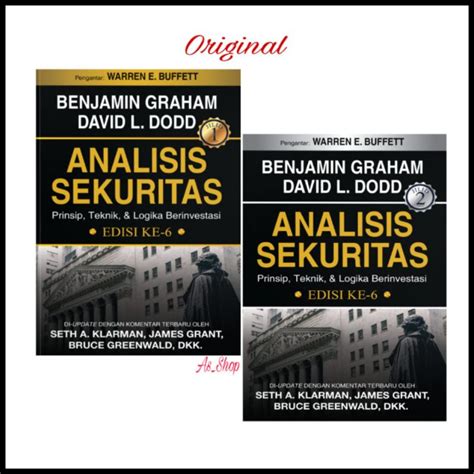 Jual Buku Analisis Sekuritas Security Analysis Benjamin Graham Penulis Intelligent Investor