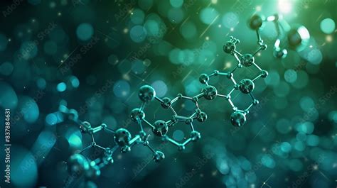 A Dynamic Biotech Background With Geometric Shapes In Varying Shades Of