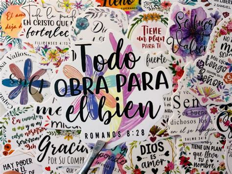 Pegatinas De La Biblia En Español Frases Cristianas Motivacionales
