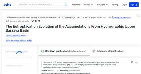 The Eutrophication Evolution Of The Accumulations From Hydrographic
