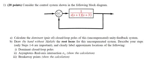Solved Consider The Control System Shown In The Following