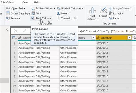 Unpivot And Pivot Basics In Power Bi Query Editor Review Master