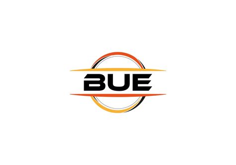 Bue Letter Royalty Mandala Shape Logo Bue Brush Art Logo Bue Logo For