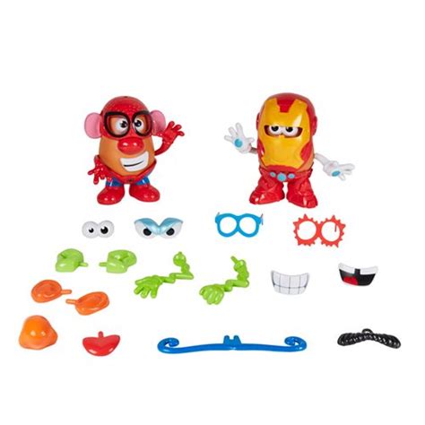 Marvel Spider Man And Iron Man Mr Potato Head Set