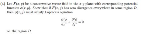 solved 4 let f x y be a conservative vector field in the