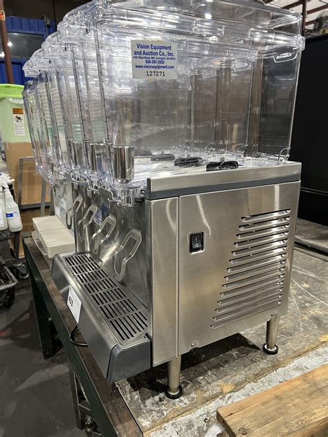 Crathco Cs 4e Quadruple 24 Gallon Bowl Premix Cold Beverage Dispenser