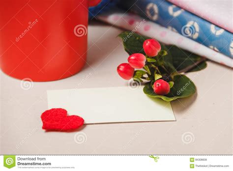 Goedemorgen Met Hete Chocolade Op Houten Lijst Stock Foto Image Of