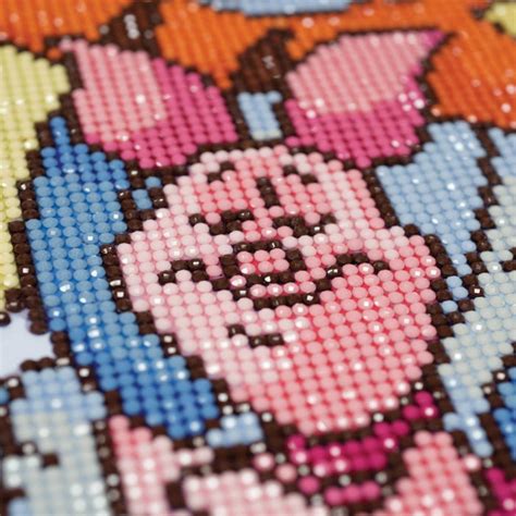 ציור יהלומים פו הדוב עם החברים תחביבן