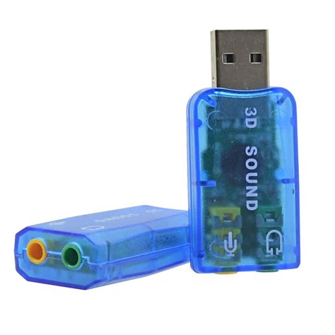 TISHRIC USB to 3D Audio USB External Sound Card Adapter 5.1 Channel ...