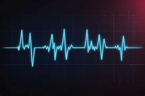 Electrocardiogram Heartbeat Signal And Rhythm Graphic Premium Ai Generated Image