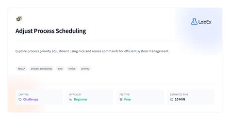 Adjust Process Scheduling Labex