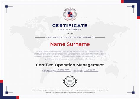 Operation Management Certification