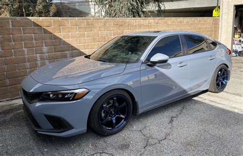 My Sonic Gray Pearl 2022 Civic Hatch Build Lowered On Handr Sports