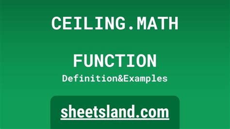 ceiling math function definition formula examples and usage