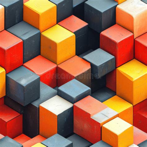 A Collection Of Three Dimensional Cubes Stacked Together Forming A Unique Structure Seamless