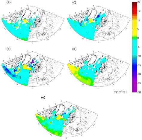 Seasonal And Annual Mean Airsea Fluxes Of Co 2 Mg C M −2 Day −1 In