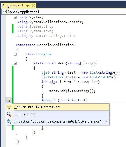 Using Resharper Turning To LINQ Algorithms Blockchain And Cloud