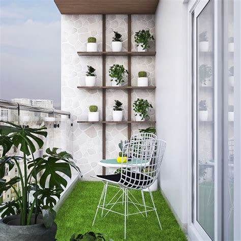 Balcony Design With Stone Wall Cladding Livspace