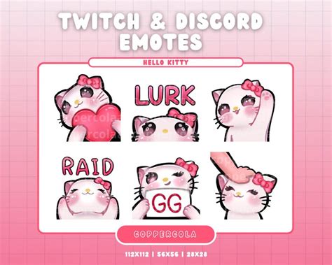 Cute Kitty Emotes Twitch And Discord Cute Kawaii Chibi 6 Emote