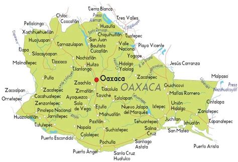 Oaxaca Mexico Oaxaca Map Oaxaca Map