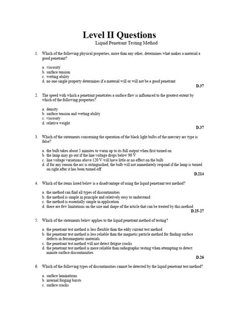 Pt Lev2 Question 1 50 Pdf Materials Applied And Interdisciplinary