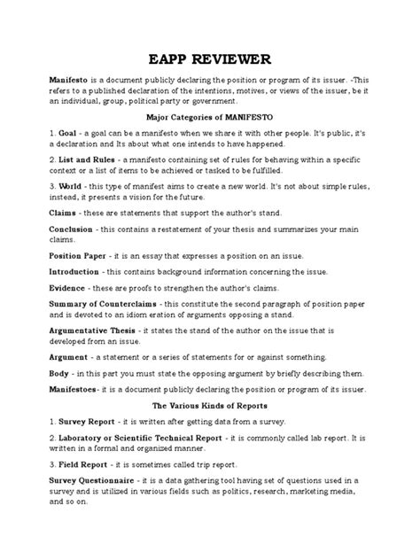 Eapp Reviewer 2nd Quarter Pdf Survey Methodology Questionnaire