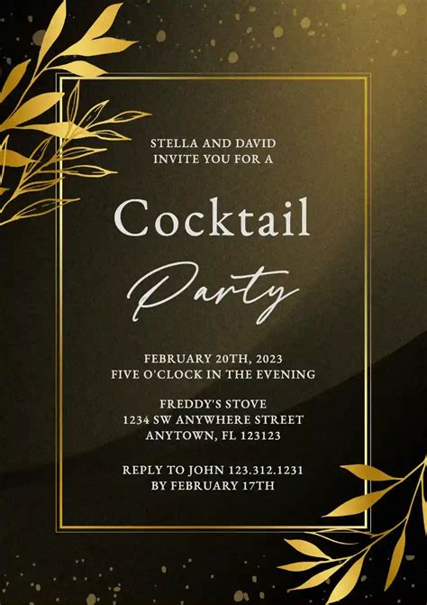 Elegant Cocktail Party Invitation