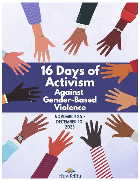 16 Days Of Activism Against Gender Based Violence Canadian Federation