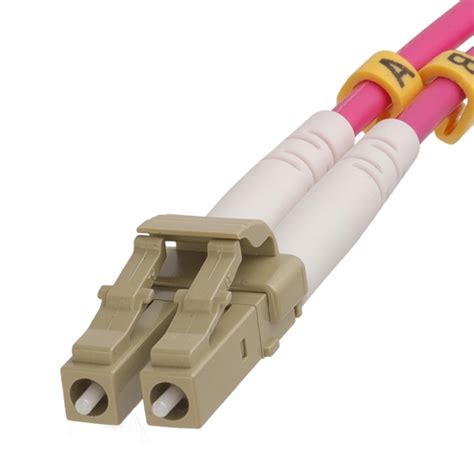 Om4 Heathererika Violet Fibre Optic Lc Duplex Mm 50 125 Patch Lszh