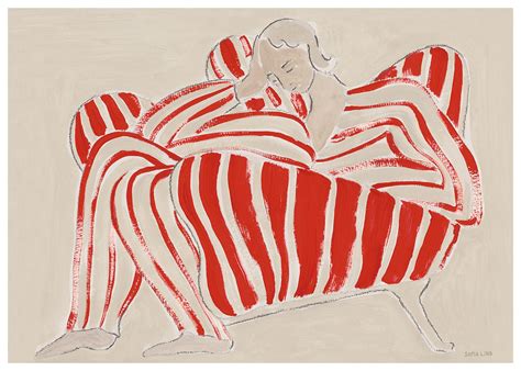 Sofia Lind Red Chair Art Print Exclusively For The Poster Club