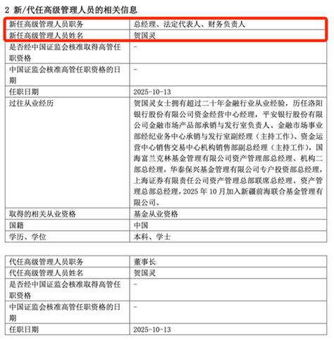 正式官宣！ 新疆前海联合基金迎来新股东及新高管 中国基金报
