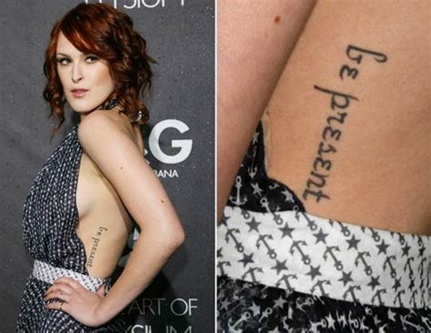 Tattoos And Piercing Unfortunate Celebrity Ink Rumer Willis