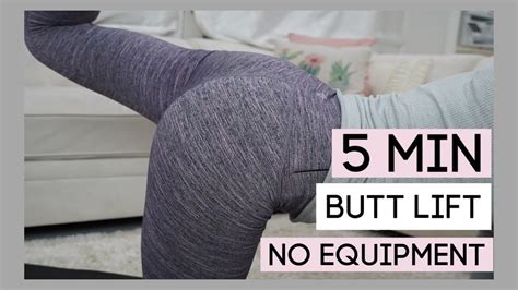 5 Minute Butt Lifting Workout At Home 5 Minute Workout No Equipment