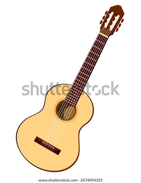 Classical Guitar Playing Music Band Melody Stock Vector Royalty Free